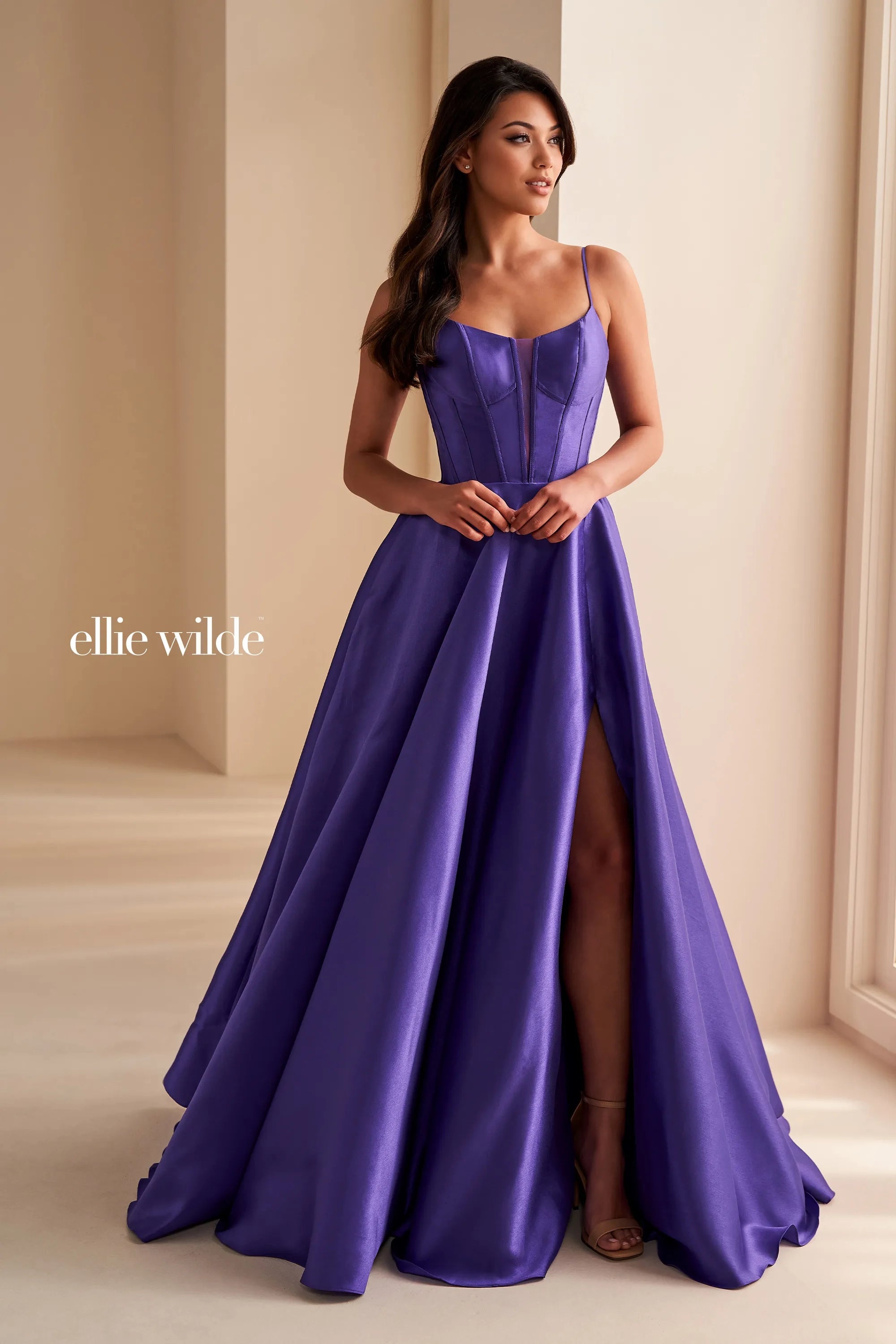 Ellie Wilde 36224 Brushed Satin Ball Gown – Harriman Clothing Co.