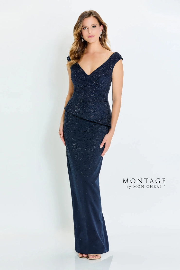 Montage M536 Sleeveless Peplum Hot Stone Gown – Harriman Clothing Co.